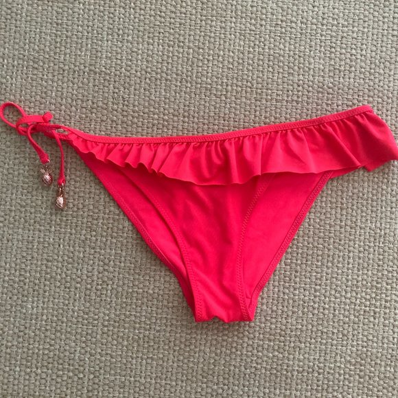 H&M | Swim | Hm Bright Coral Triangle Bikini Bottom 6 Nwot | Poshmark
